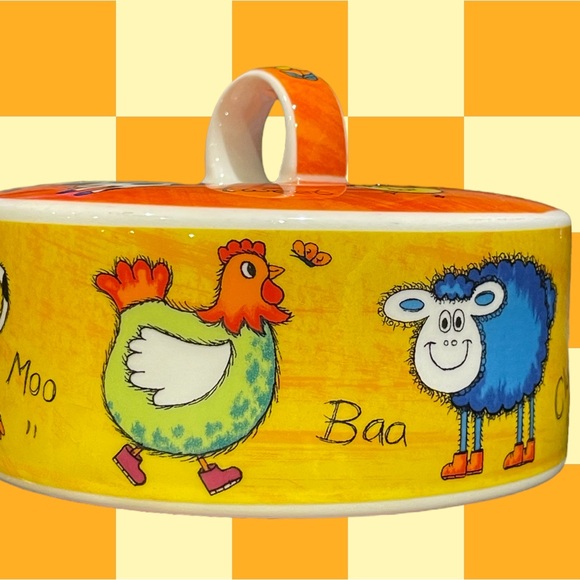 Dunoon | Dining | Dunoon Funky Farm Stoneware Butter Dish Farmhouse ...